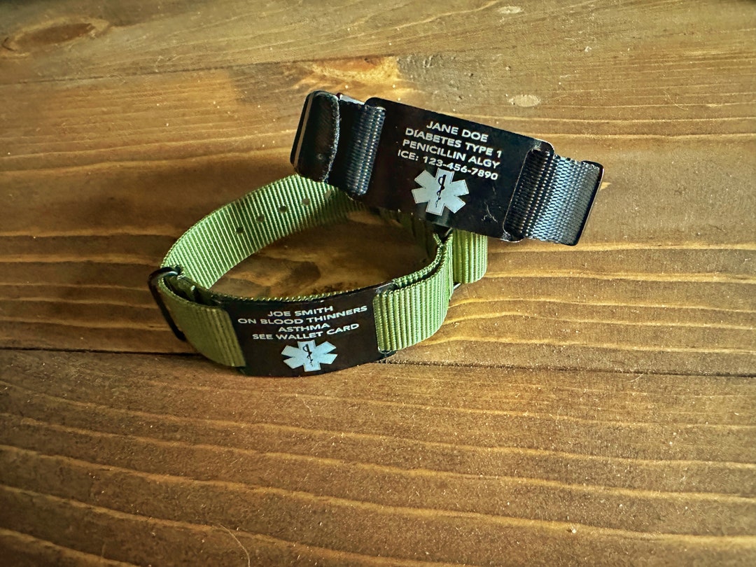 Personalized Medical Bracelet Emergency Allergy Bracelets Medical ...