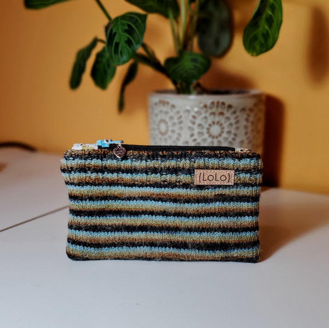 Handmade Zipper Pouch From Upcycled Wool/yak Sock - Etsy