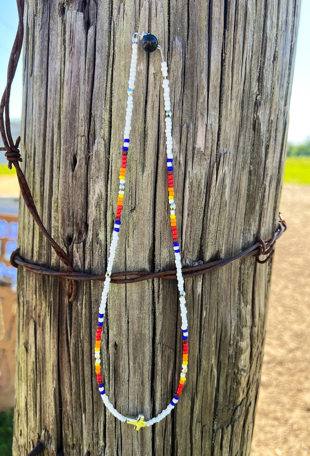 Western Serape Cross Necklace - Etsy
