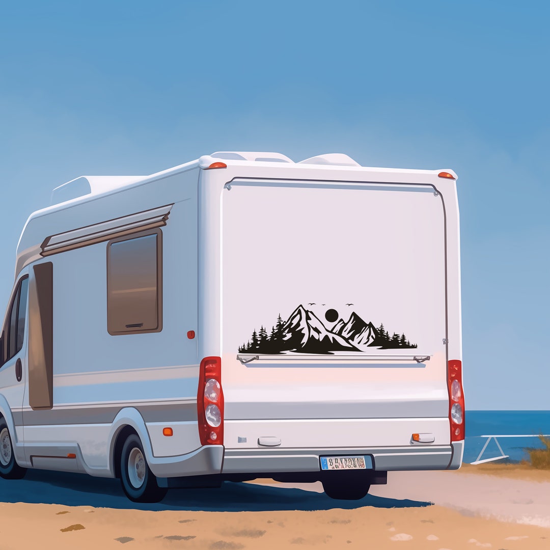 Stickers paysage de montagne pour camping-car, Sticker camping-car ...