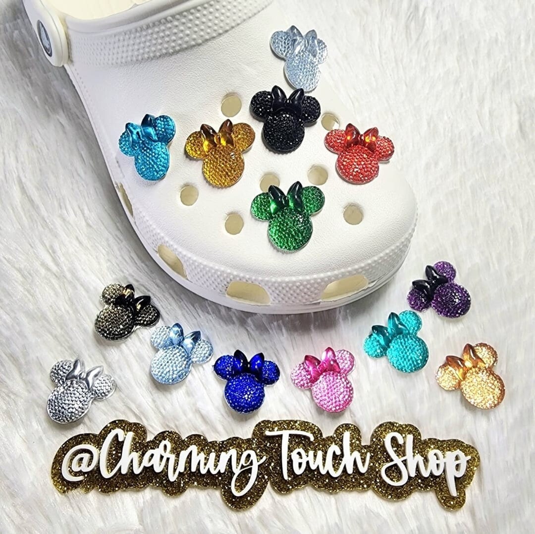 Mouse Ears Rhinestone Shoe Charms - Etsy