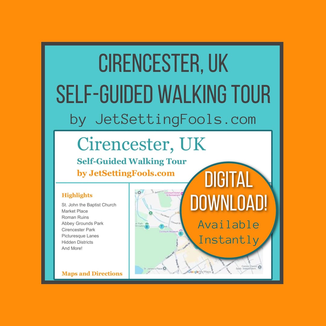 Cirencester Walking Tour With Map and Map Links Featuring Top Sights ...