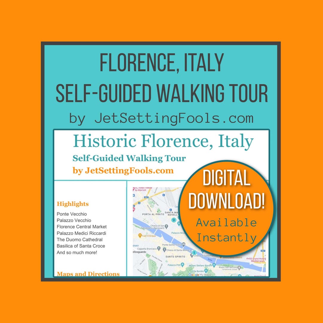 Historic Florence, Italy Walking Tour With Map and Map Links Featuring ...