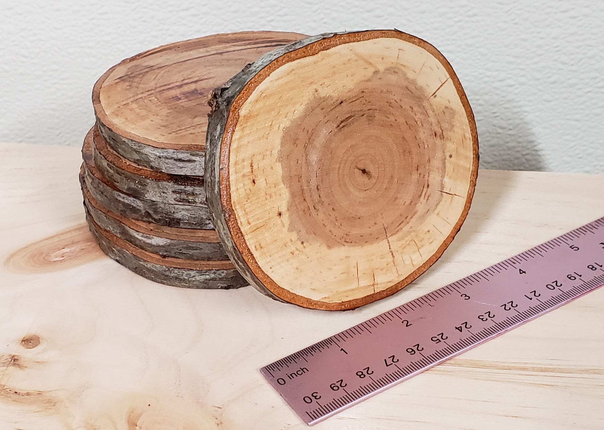 Natural Wooden Coasters - Etsy