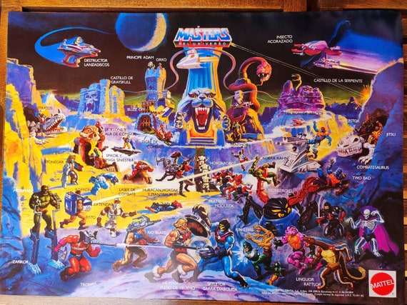 Motu Poster masters of the Universe Original Year 1988 of | Etsy