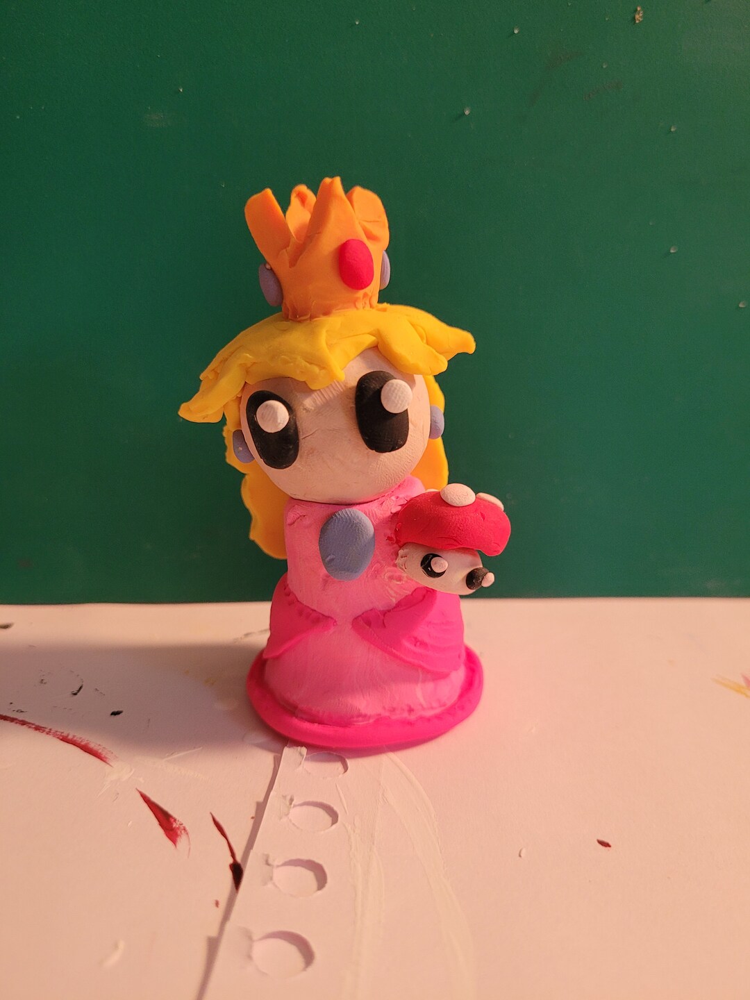 Peach Clay Figurine - Etsy
