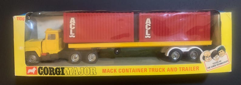 Corgi Major Antique Mack Container Truck and Trailer - Etsy