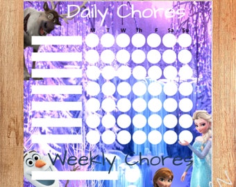 Frozen Chore Chart - Etsy