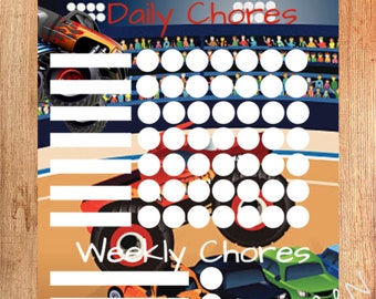Monster Truck Chore Chart - Etsy