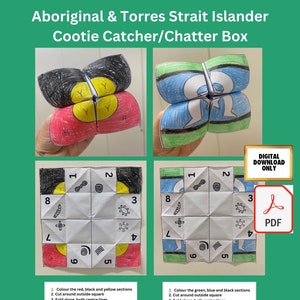 Aboriginal & Torres Strait Islander Cootie Catchers, Aboriginal Flag ...