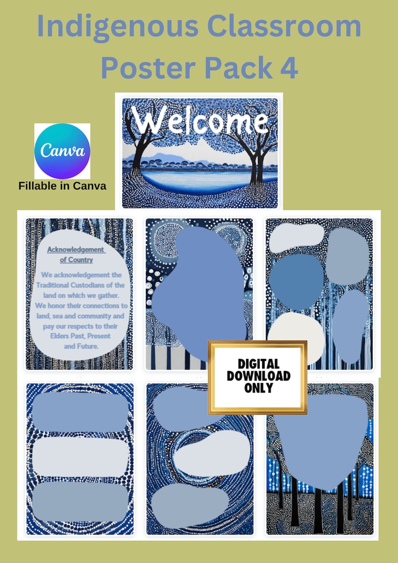 Indigenous Classroom Poster Pack. Aboriginal Art Printable and Fillable ...