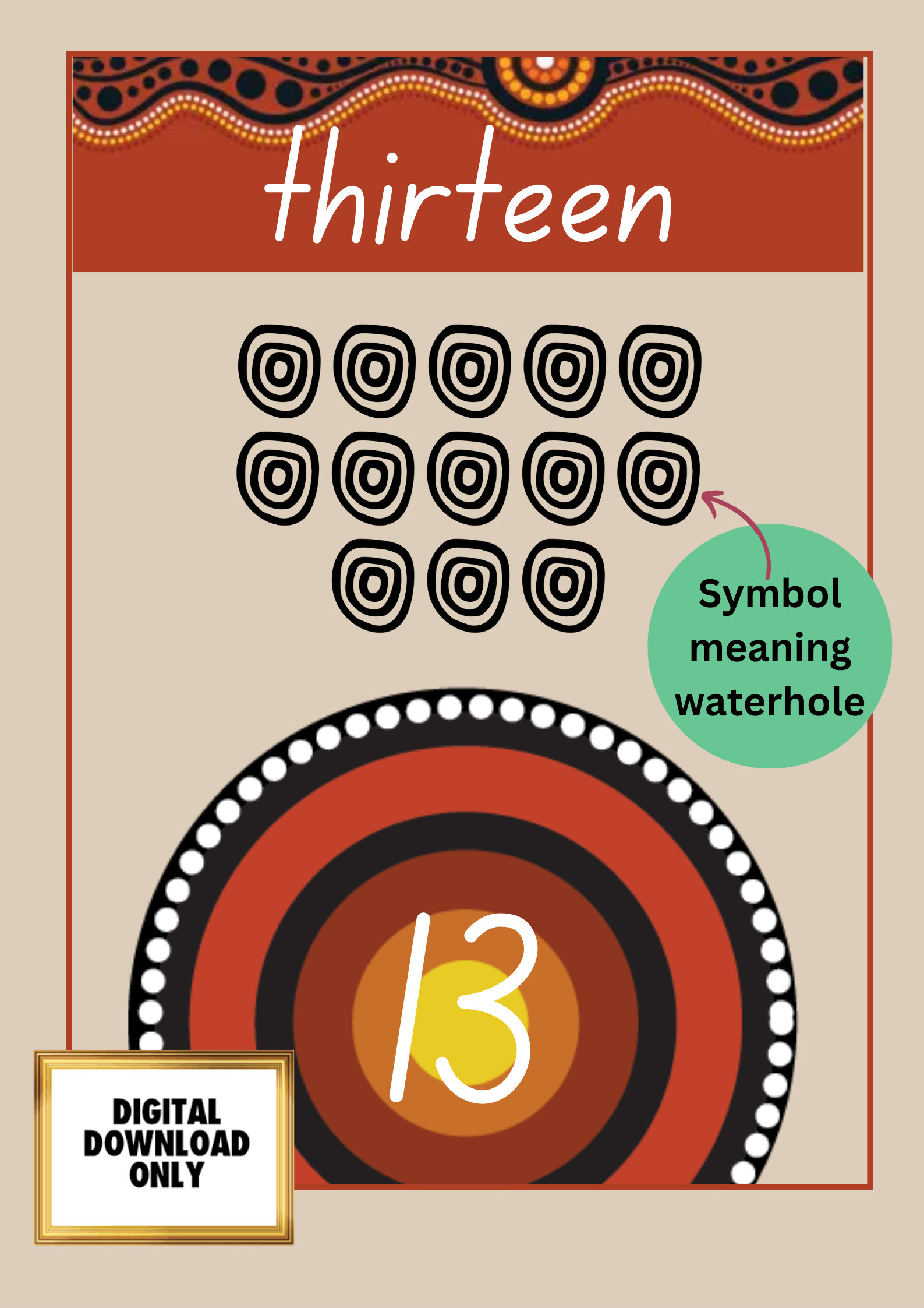Indigenous Number Flash Cards 1-20, Aboriginal Number Learning ...