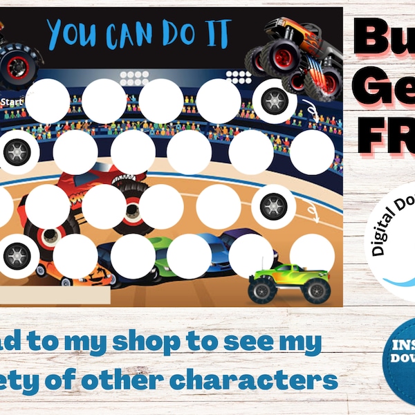 Truck Reward Chart Kids - Etsy