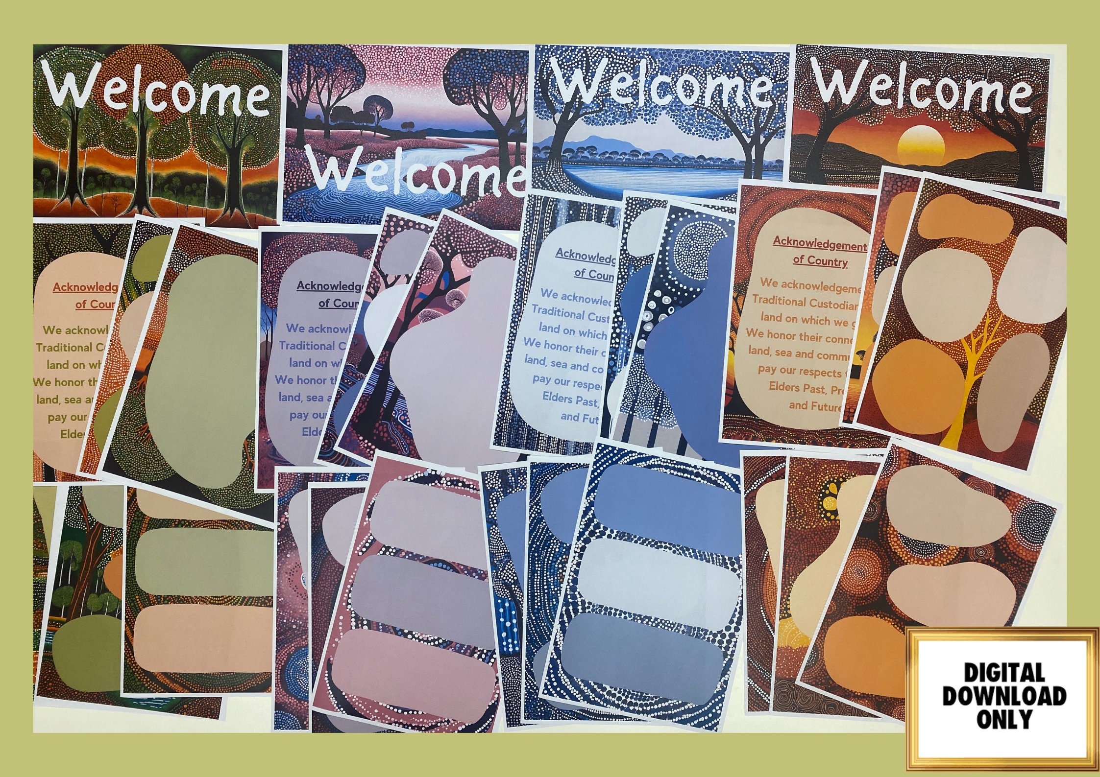 Indigenous Classroom Poster Pack. Aboriginal Art Printable and Fillable ...