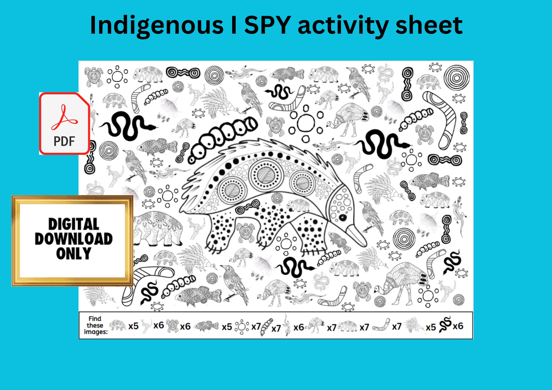 Indigenous I Spy Printable Activity Sheet, Aboriginal Classroom ...