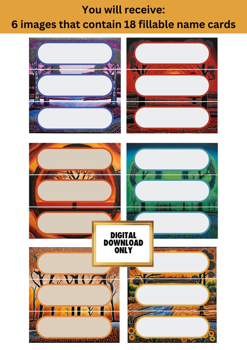 Indigenous Student Name Cards, Aboriginal Printable Classroom Resources ...