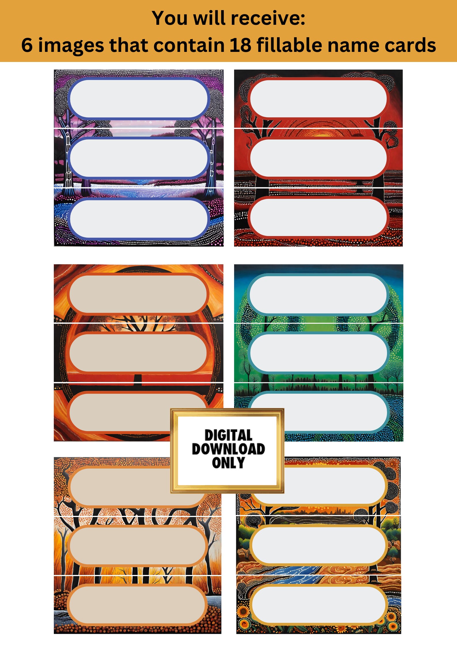 Indigenous Student Name Cards, Aboriginal Printable Classroom Resources ...