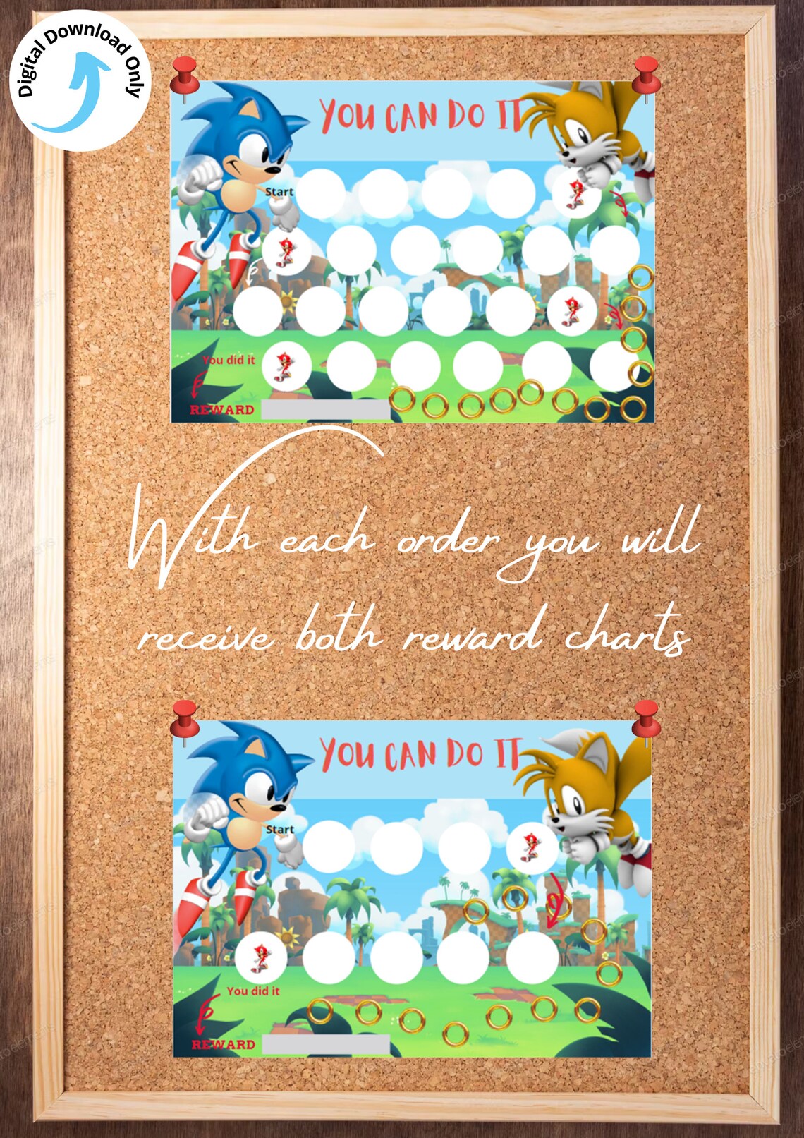 Sonic Reward Chart Sonic the Hedgehog Potty Chart Toileting - Etsy Finland