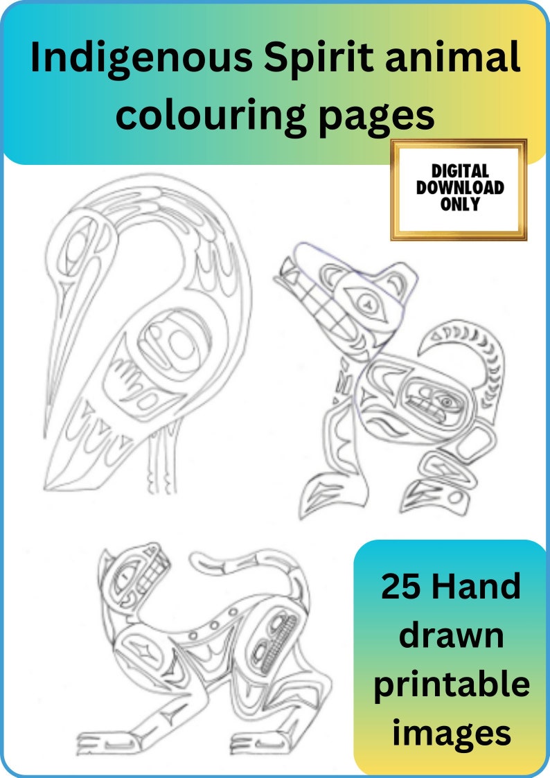 Indigenous Spirit Animal Colouring Pages, Printable Resources, American ...