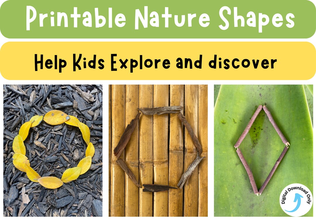 Nature Shapes Printable Posters, Nature Shapes Digital Download, Nature ...