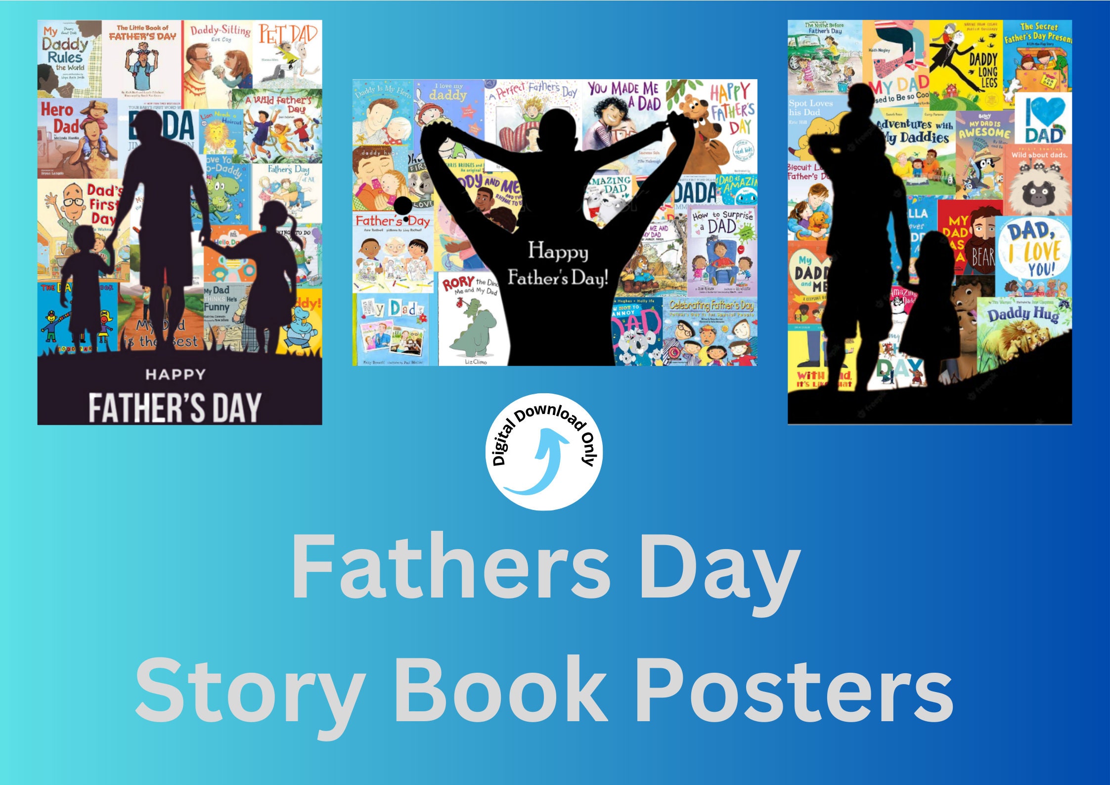 Fathers Day Story Book Posters Dad Books for Children - Etsy