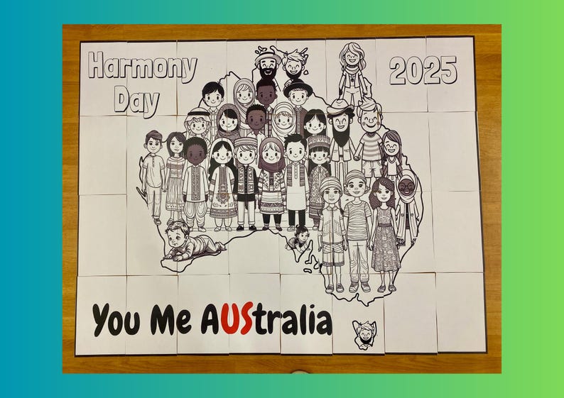 Harmony Day Printable Classroom Mural, Collaborative Student Mural ...