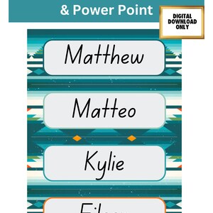 Native American Student Name Cards, American Indian Printable Classroom ...