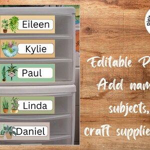 Neutral Boho Classroom Labels, Printable Name Plates, Boho for the ...