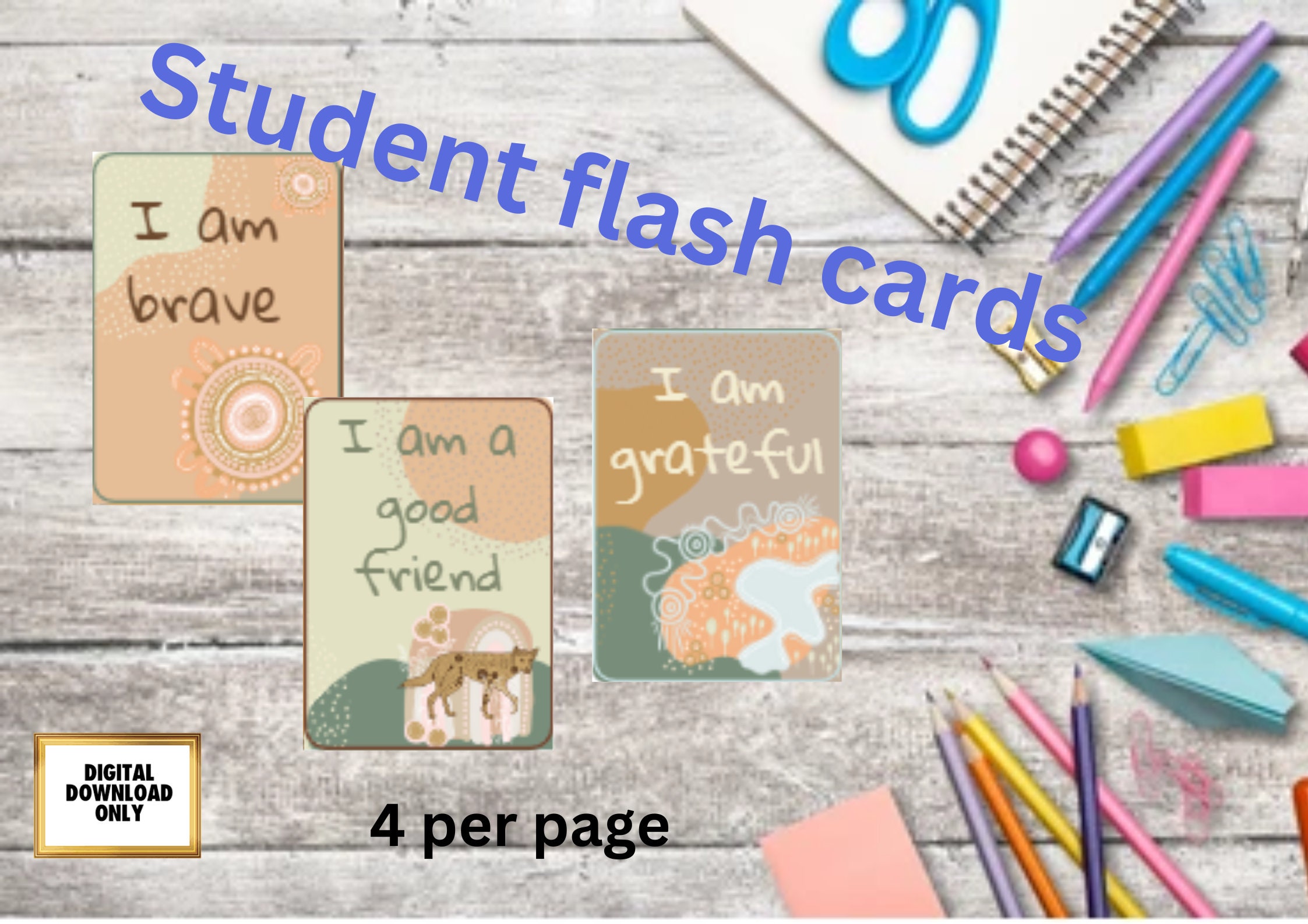 Indigenous Affirmation Flash Cards and Posters, Printable Classroom ...