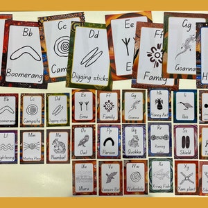Indigenous Alphabet Flash Cards and Posters, Aboriginal Symbols ...