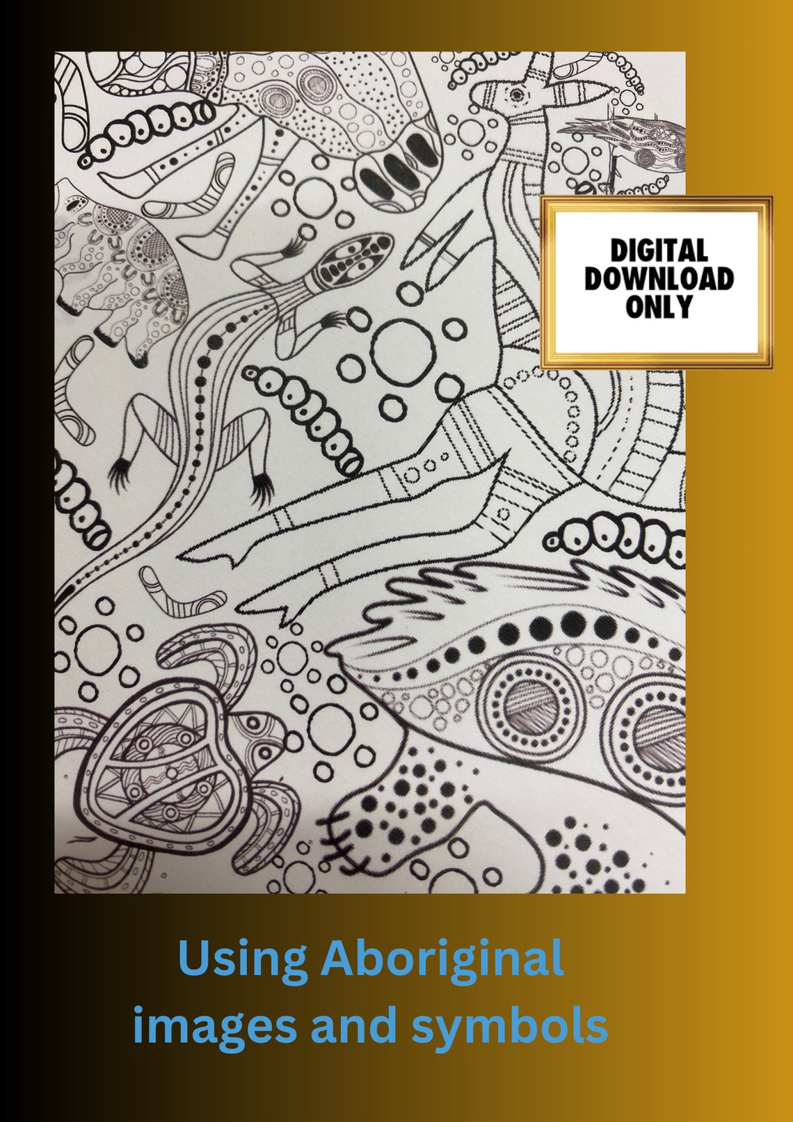 Aboriginal Australia Colouring Sheet, Printable Classroom Resource ...