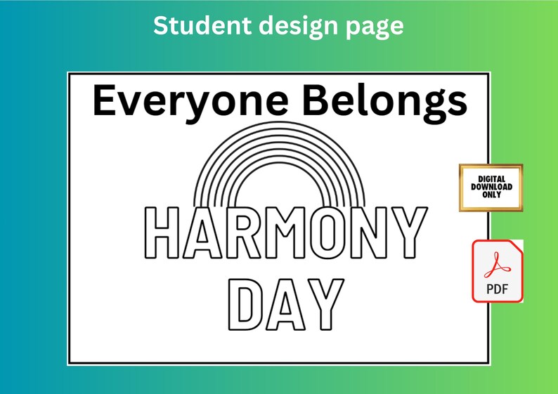 Harmony Day Printable Classroom Mural, Collaborative Student Mural ...