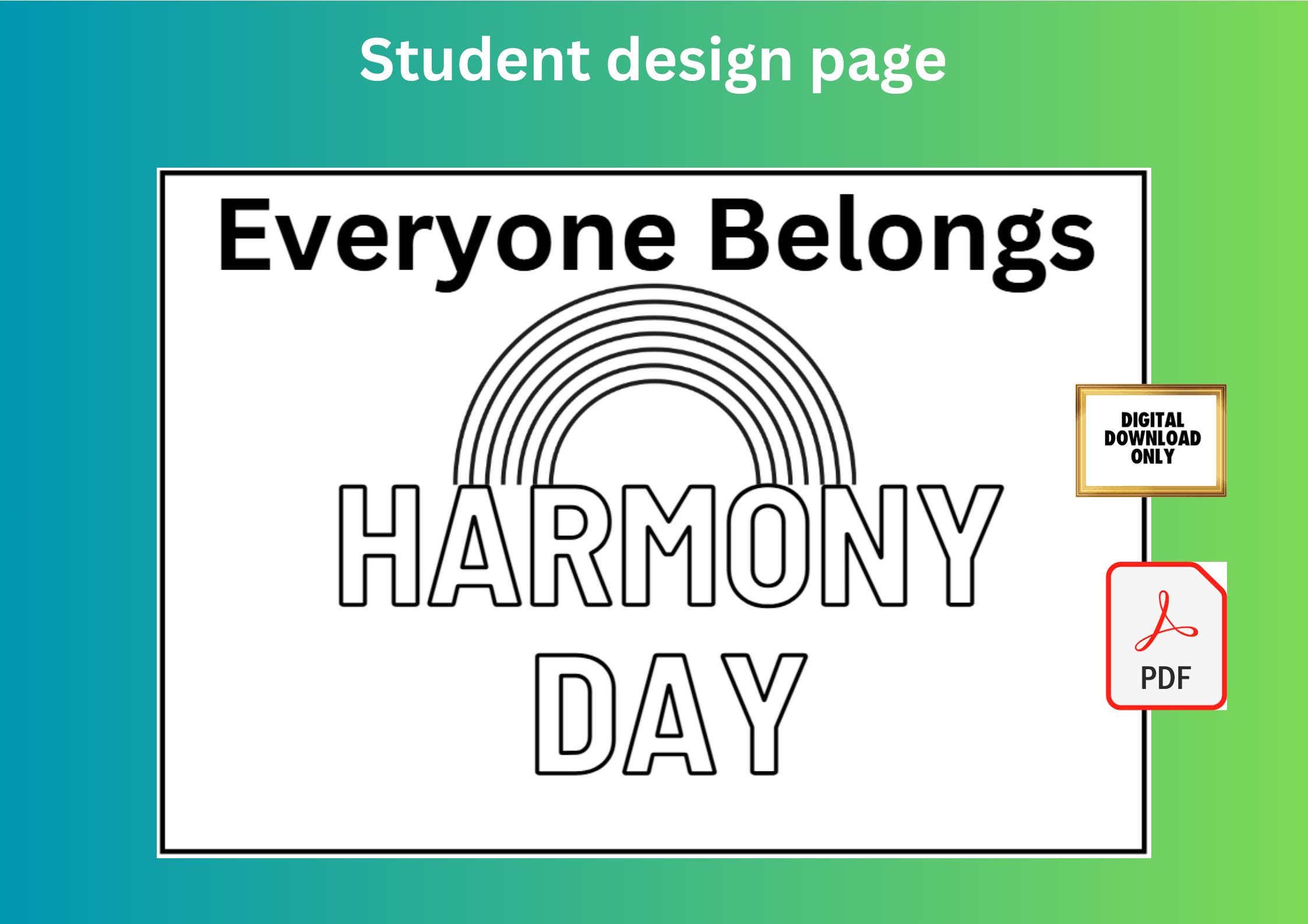 Harmony Day Printable Classroom Mural, Collaborative Student Mural ...