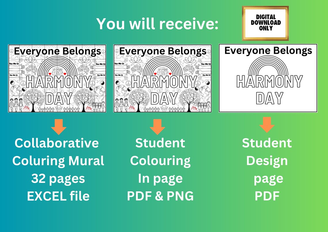 Harmony Day Printable Classroom Mural, Collaborative Student Mural ...