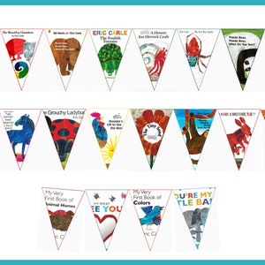 Eric Carle Book Bunting, Diy Baby Shower Decorations, Neutral Baby ...