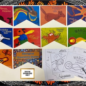 Aboriginal Dreamtime Stories, Bunting and Colouring Pages, Indigenous ...