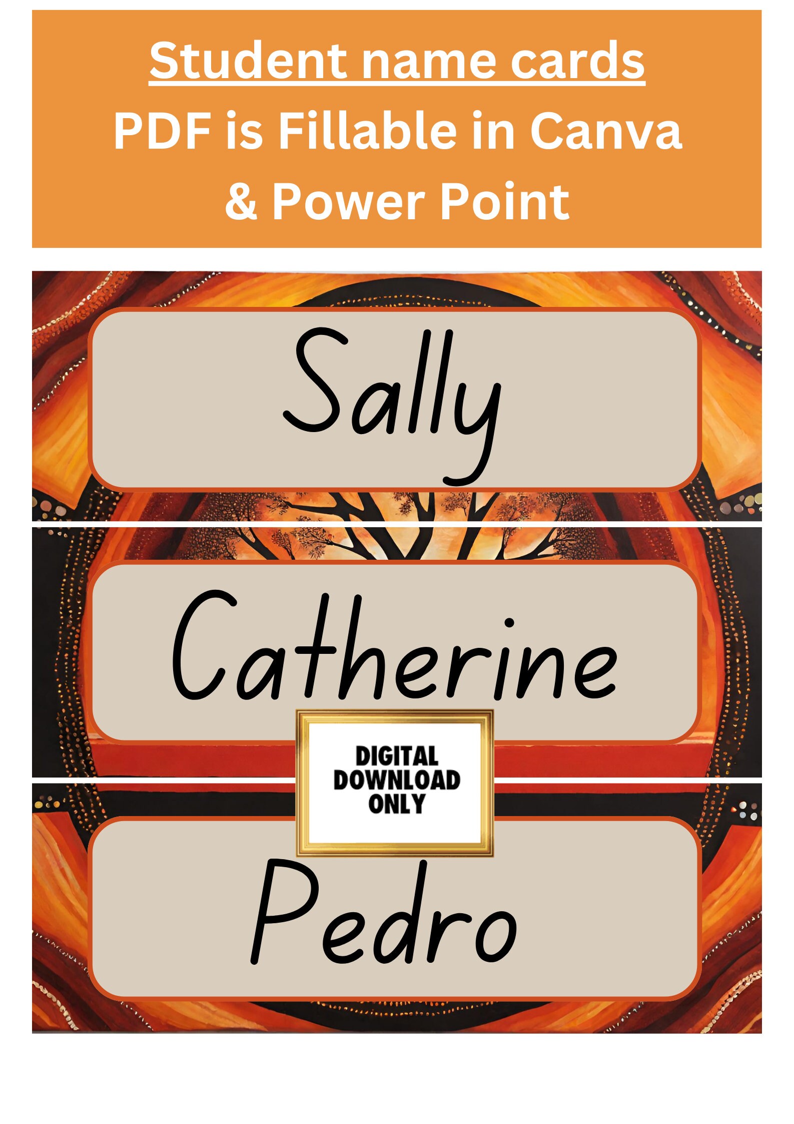 Indigenous Student Name Cards, Aboriginal Printable Classroom Resources ...