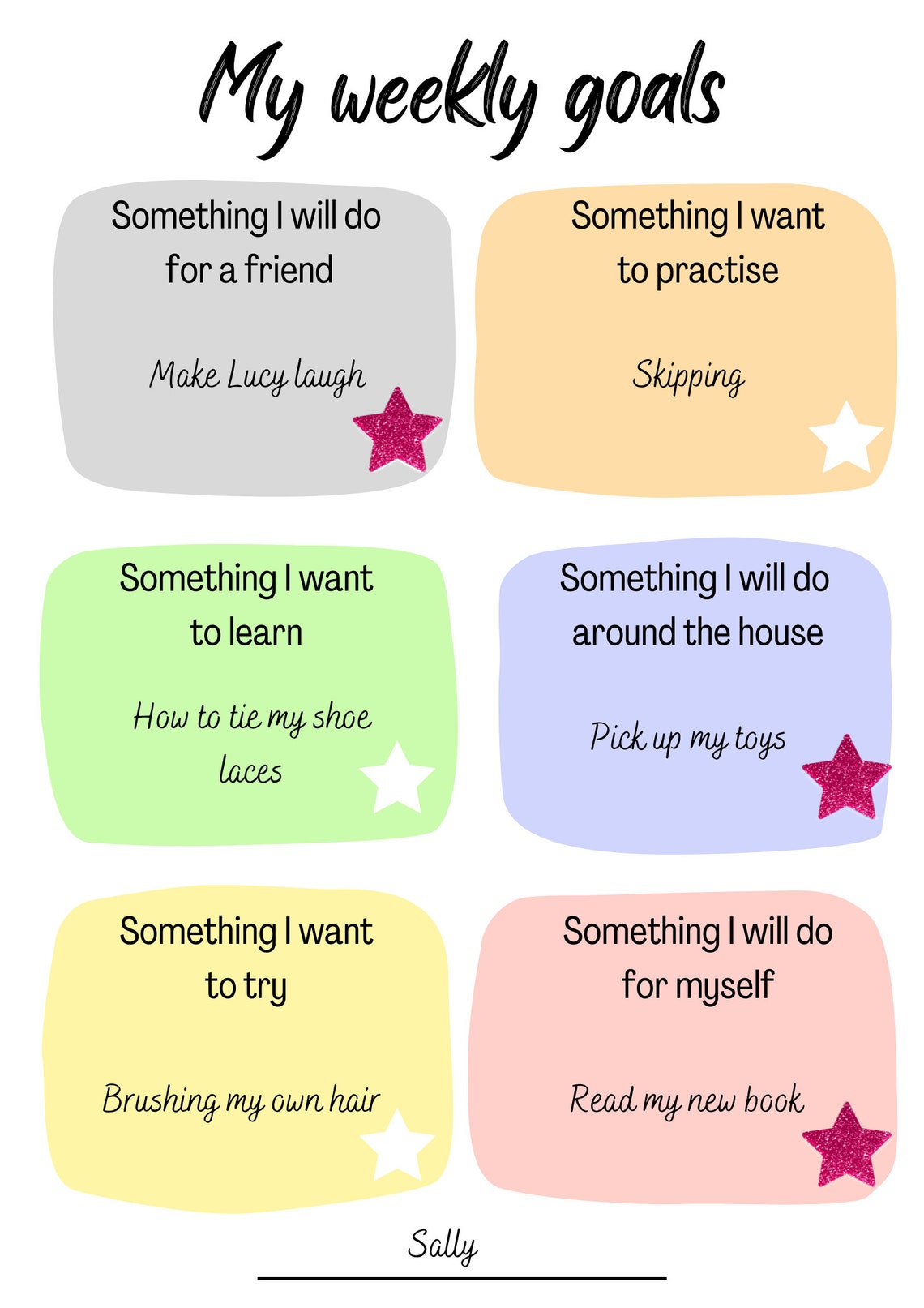 Kids Goal Planner, Goal Setting, Goal Templates, Goals for Kids, Goals ...