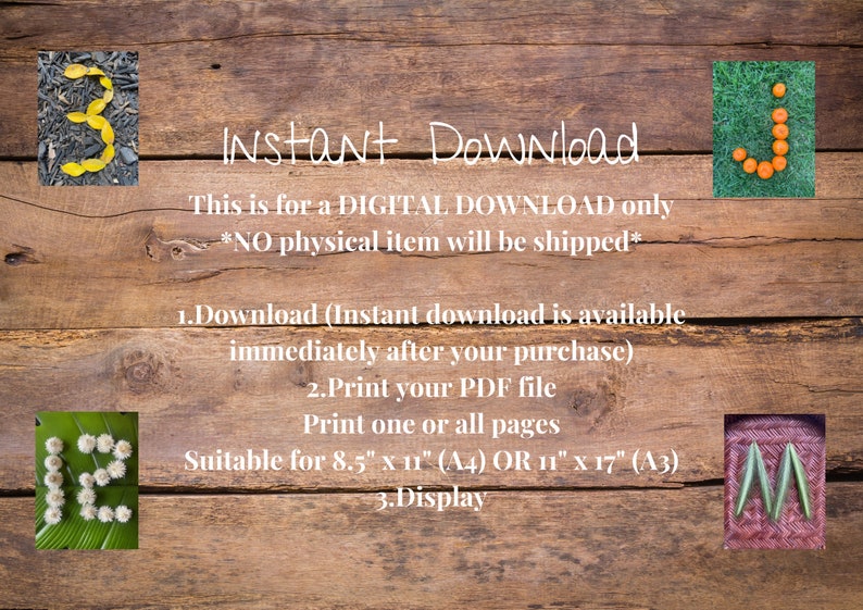 Nature Shapes Printable Posters, Nature Shapes Digital Download, Nature ...