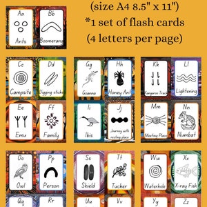Indigenous Alphabet Flash Cards and Posters, Aboriginal Symbols ...