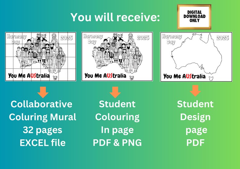 Harmony Day Printable Classroom Mural, Collaborative Student Mural ...
