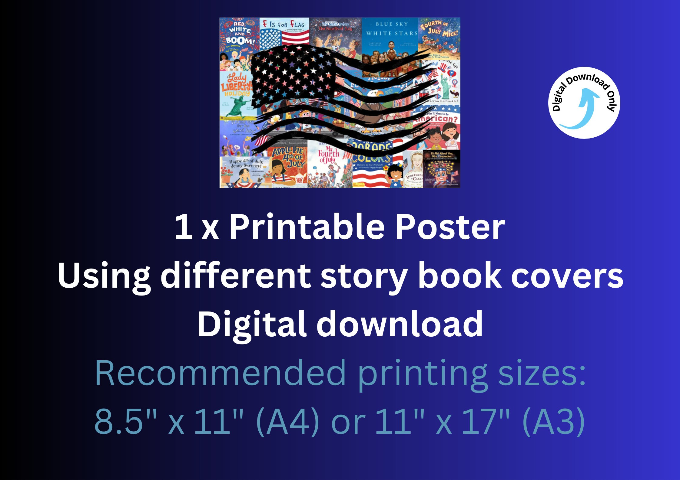 Fourth of July Story Book Poster, Book Week, 4th of July Resources ...