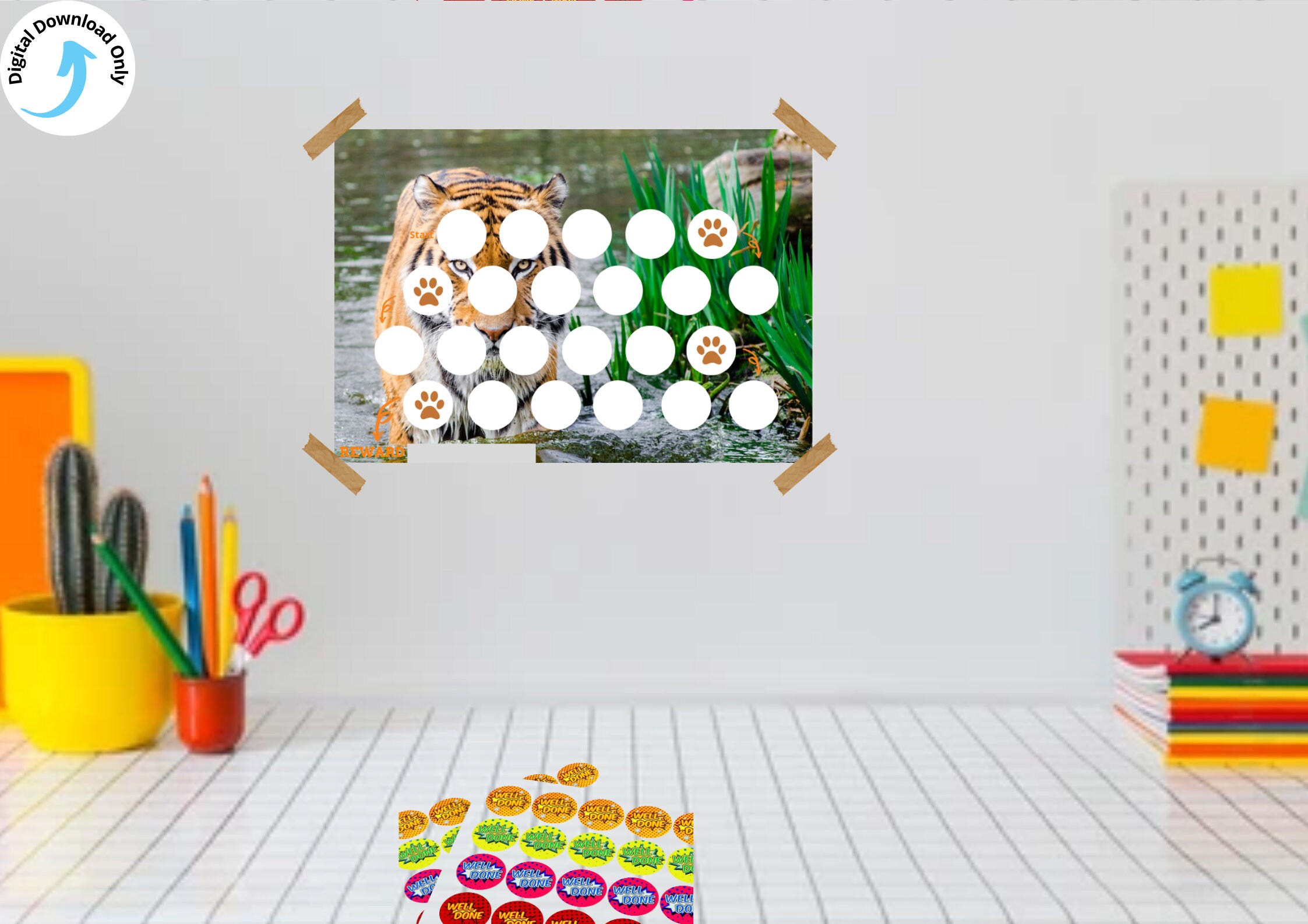 Tiger Reward Chart for Kids Behavior Chart for Kids Reward - Etsy Australia