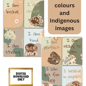 Indigenous Affirmation Flash Cards and Posters, Printable Classroom ...