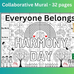 Harmony Day Printable Classroom Mural, Collaborative Student Mural ...