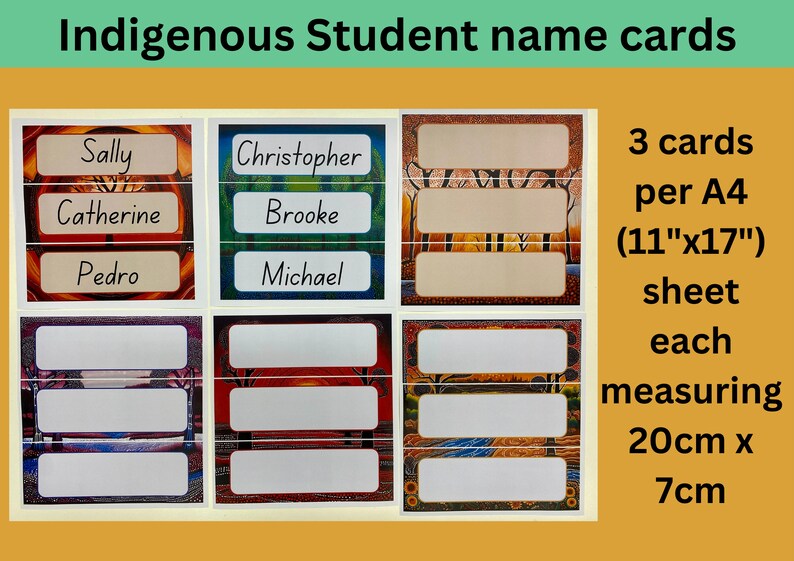 Indigenous Student Name Cards, Aboriginal Printable Classroom Resources ...