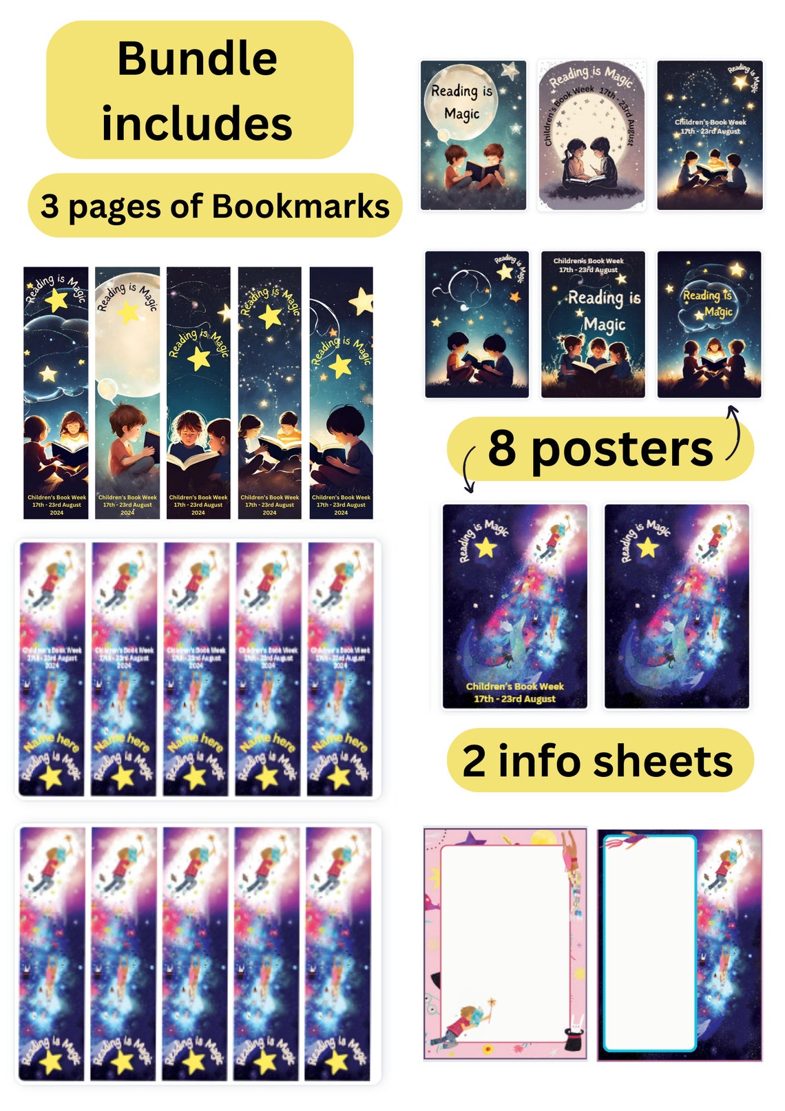 Book Week, Reading is Magic, Book Week Bundle, Book Week Printable ...