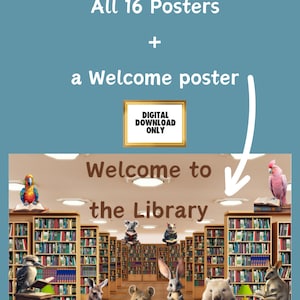 Australian Animal Library Posters, 16 X Reading Quotes, Library ...