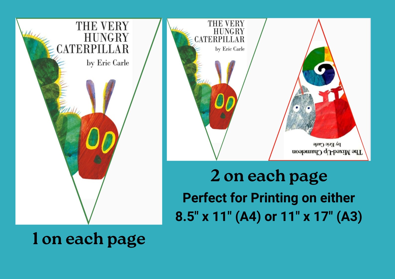 Eric Carle Book Bunting, Diy Baby Shower Decorations, Neutral Baby ...