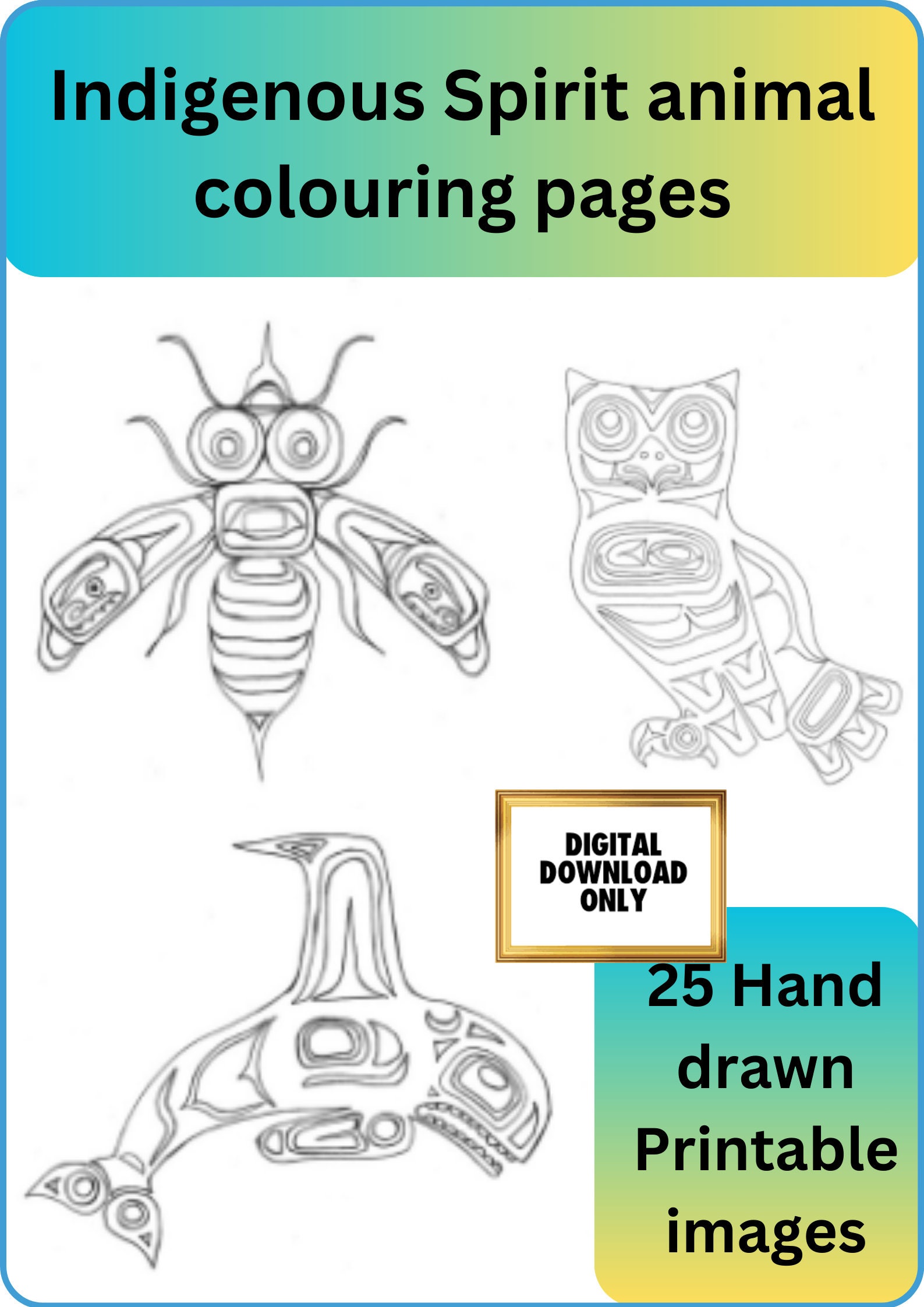 Indigenous Spirit Animal Colouring Pages, Printable Resources, American ...